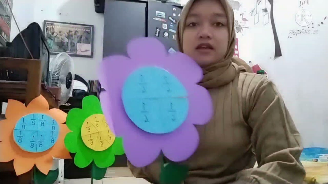 ALAT PERAGA MATEMATIKA SISWA KELAS 4 SD (BUNGA PECAHAN) - YouTube