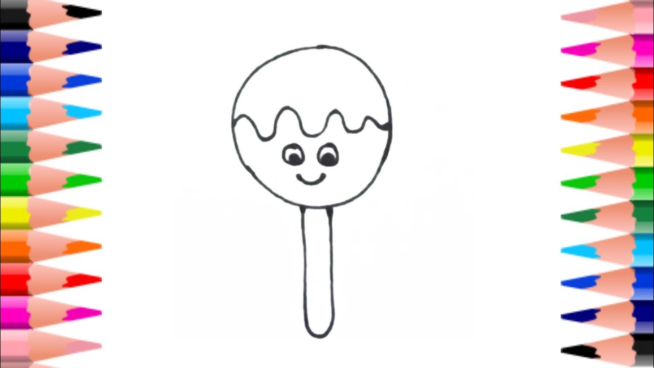 How to draw cute and easy candy for kids and toddlers, cute candy ...