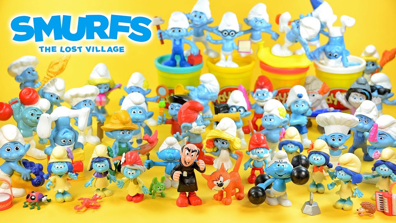 Smurfs The Lost Village & Happy Meal Toys w/ Gargamel & Azrael ...
