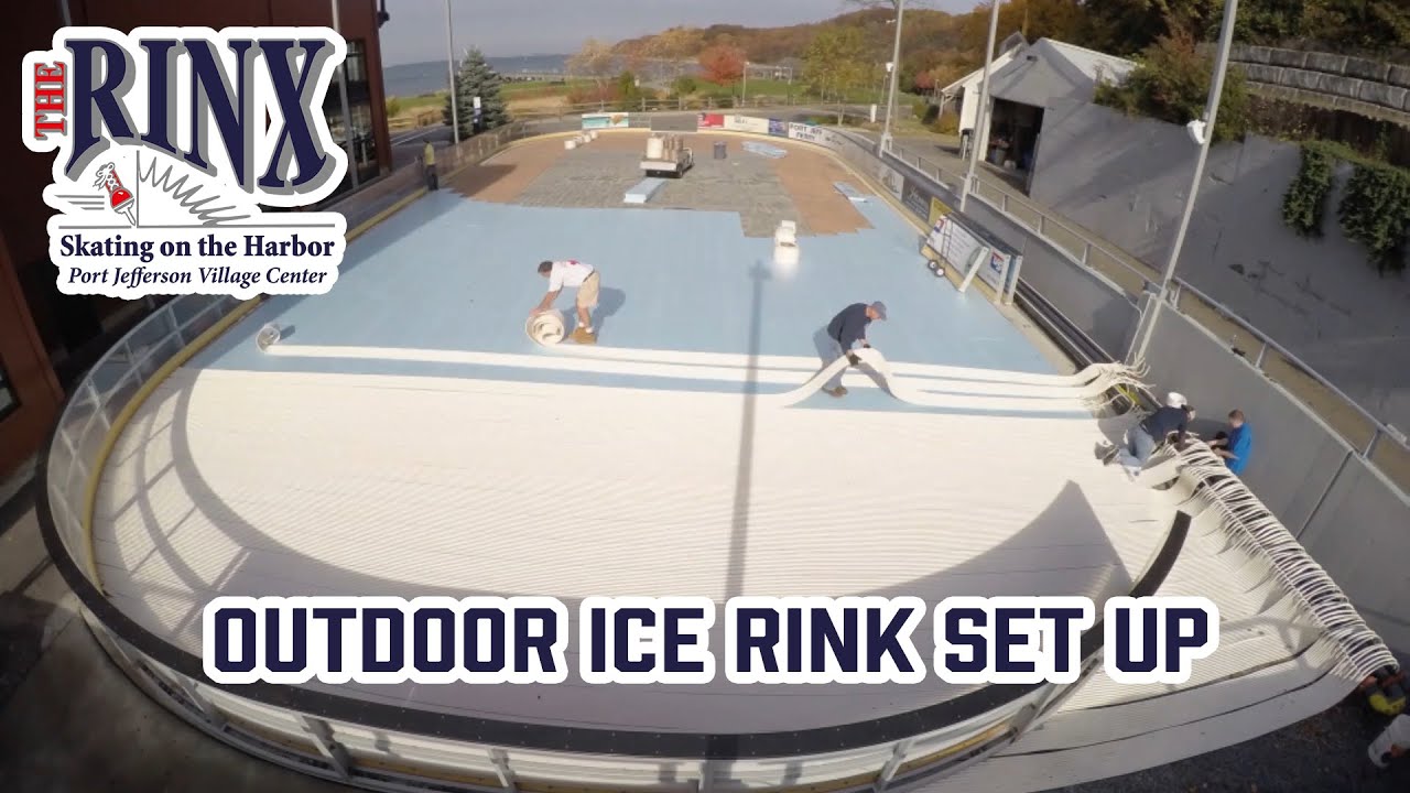 The Rinx at Harborfront Park-Outdoor Ice Rink Set Up Time Lapse - YouTube