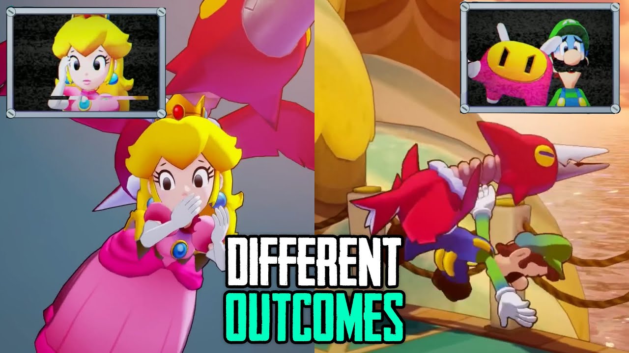 What will Happen Later if you Choose Luigi vs Peach to be kidnapped in ...