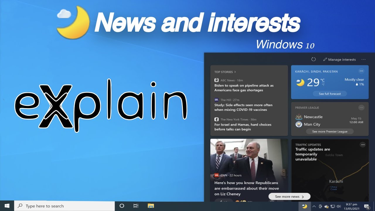 How to Enable and Use News & Interests Taskbar Widget on Windows 10 ...
