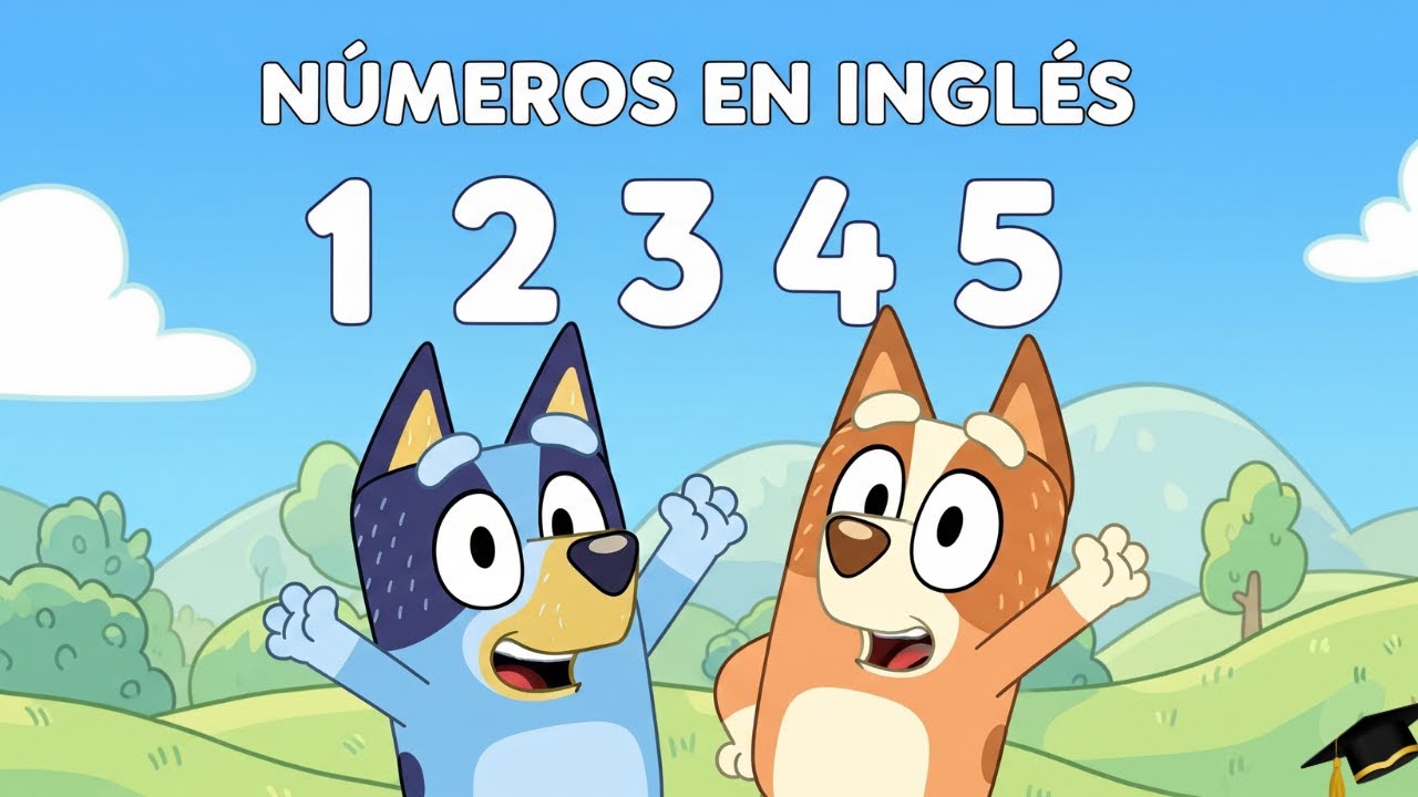 Los Números del 1 al 10 con BLUEY y Bingo | En Ingles y en Español ...