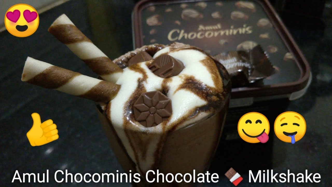 Amul Chocominis Chocolate 🍫 Milkshake recipe 👍😋🤤😍 | Yummy Chocolate 🍫 ...