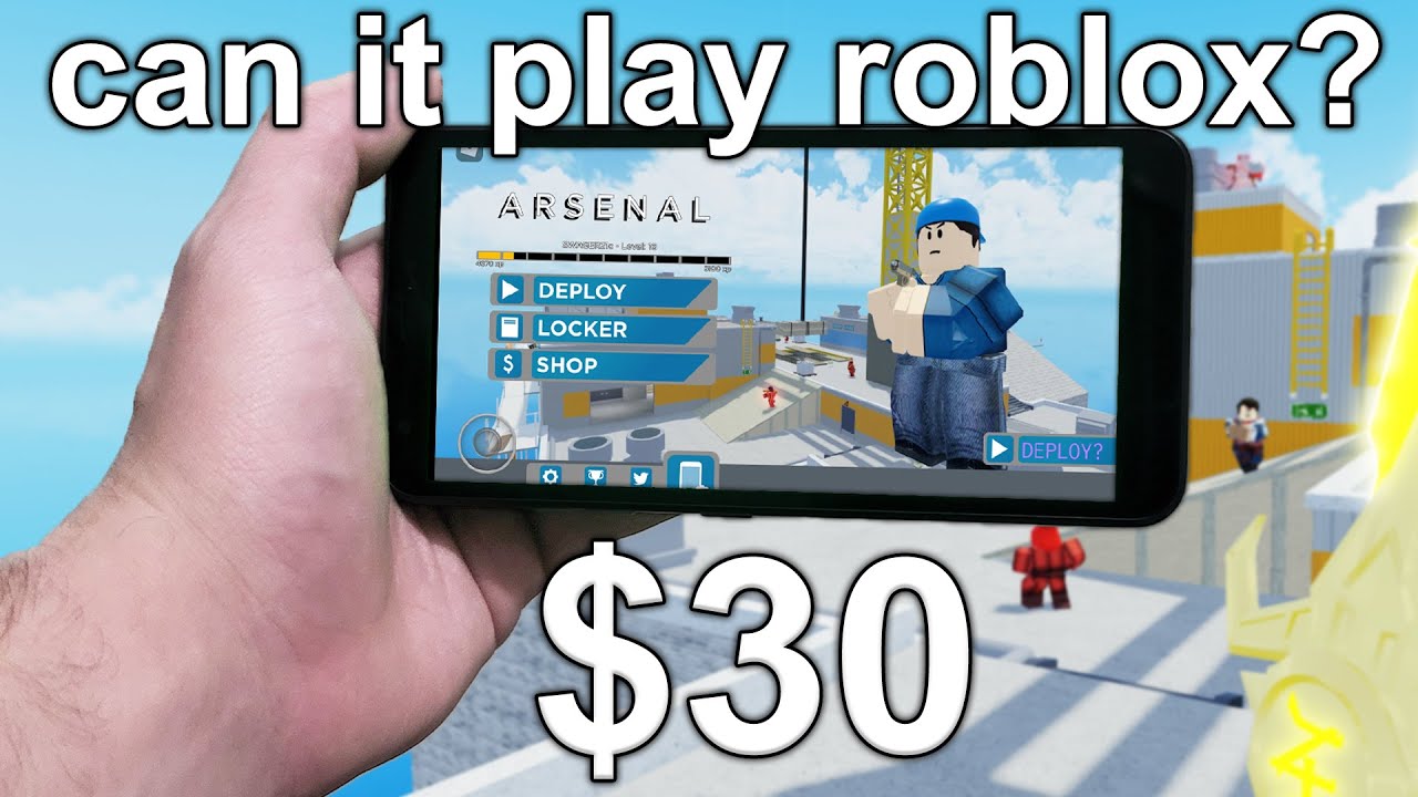 ARSENAL MOBILE on the CHEAPEST PHONE..? | ROBLOX - YouTube