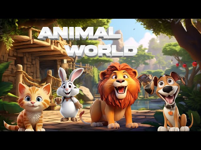 Cute Little Farm Animal Sounds - Dog, Lion, Kitten, Rabbit | Meow Meow ...