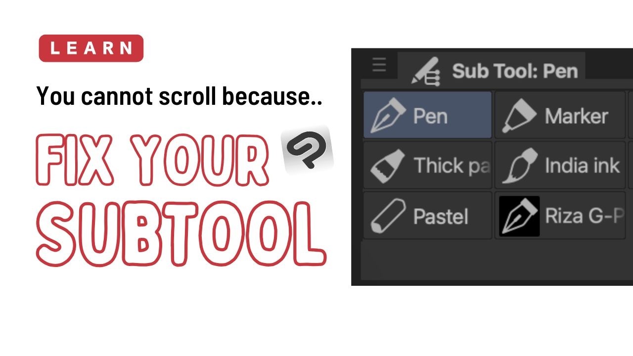 How to Fix Sub Tool in Clip Studio Paint - YouTube