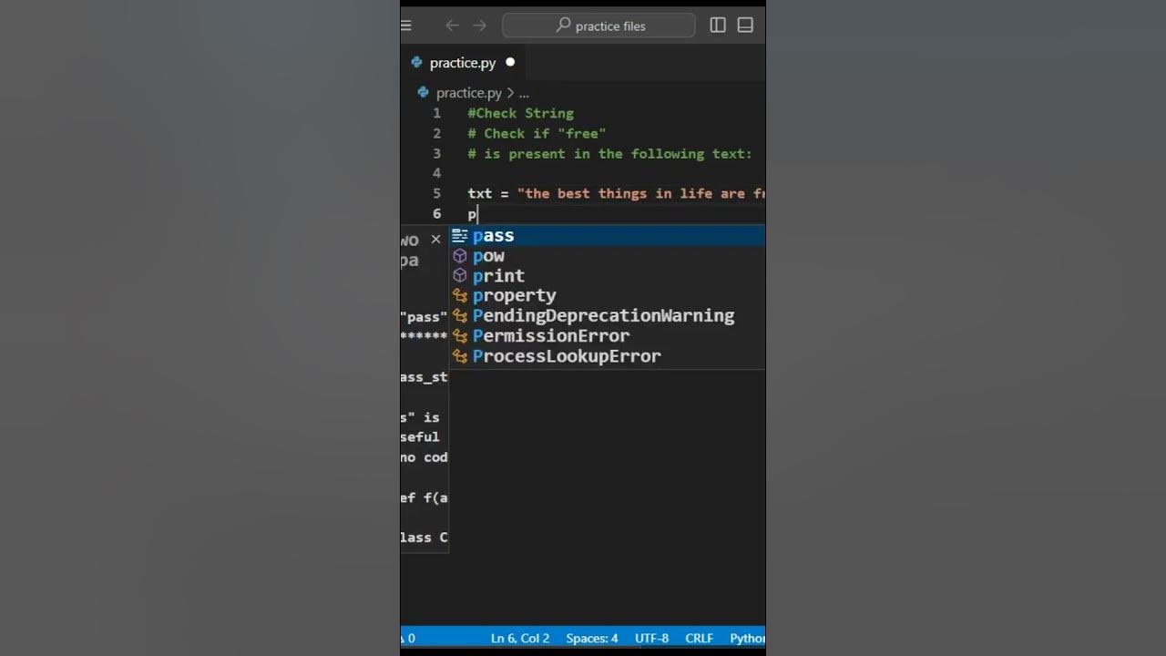 Check String Python Coding Learnpython Pythonforbeginners Youtube