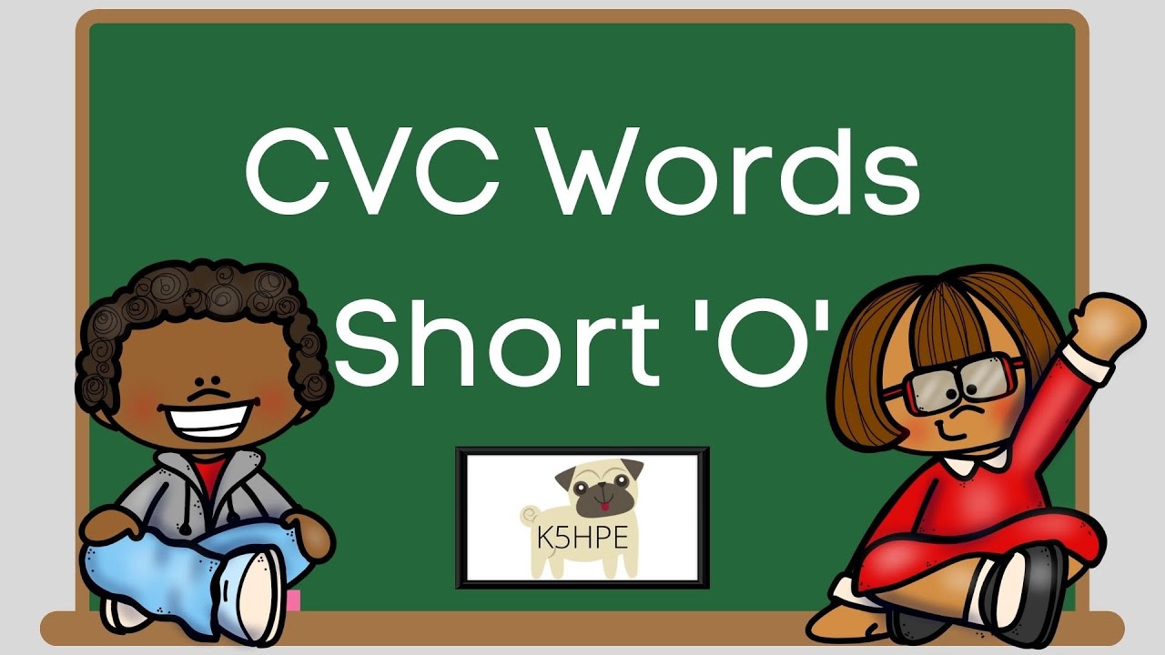 CVC Words Short O with Voice, Reading Learn to Read, Virtual School Online Phonics Practice FUN ...
