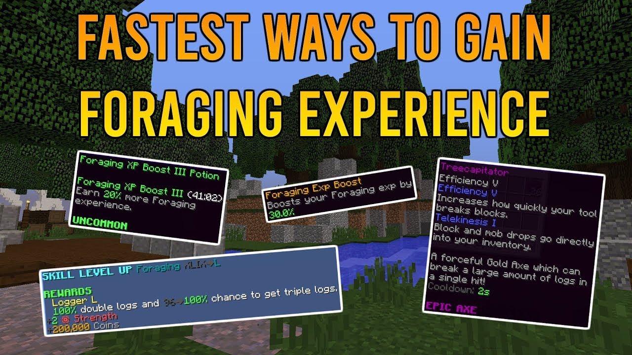 BEST WAYS TO GET YOUR FORAGING SKILL UP (Hypixel Skyblock) Ep. 1 - YouTube