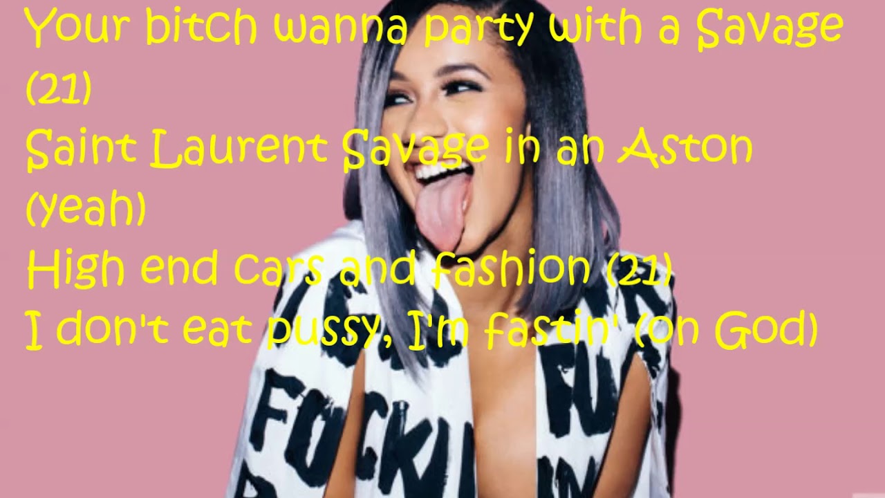 Cardi B & 21 Savage Bartier Cardi (lyric video) - YouTube