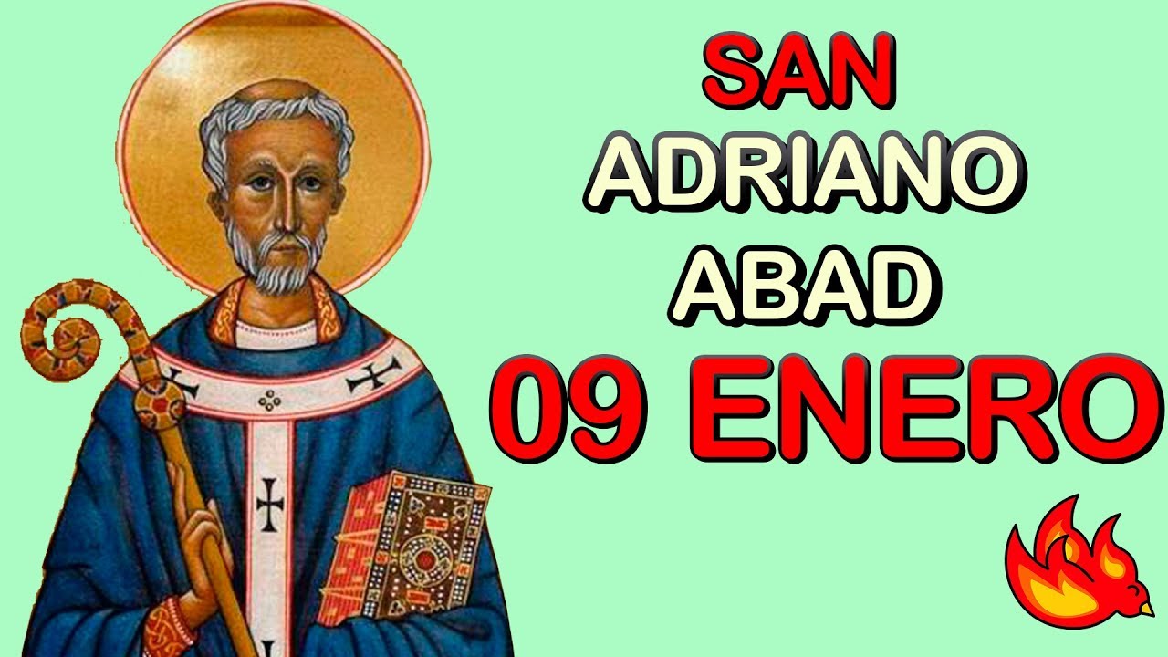 Quien Fue San Adriano Abad | Santo del Día 9 de Enero - YouTube