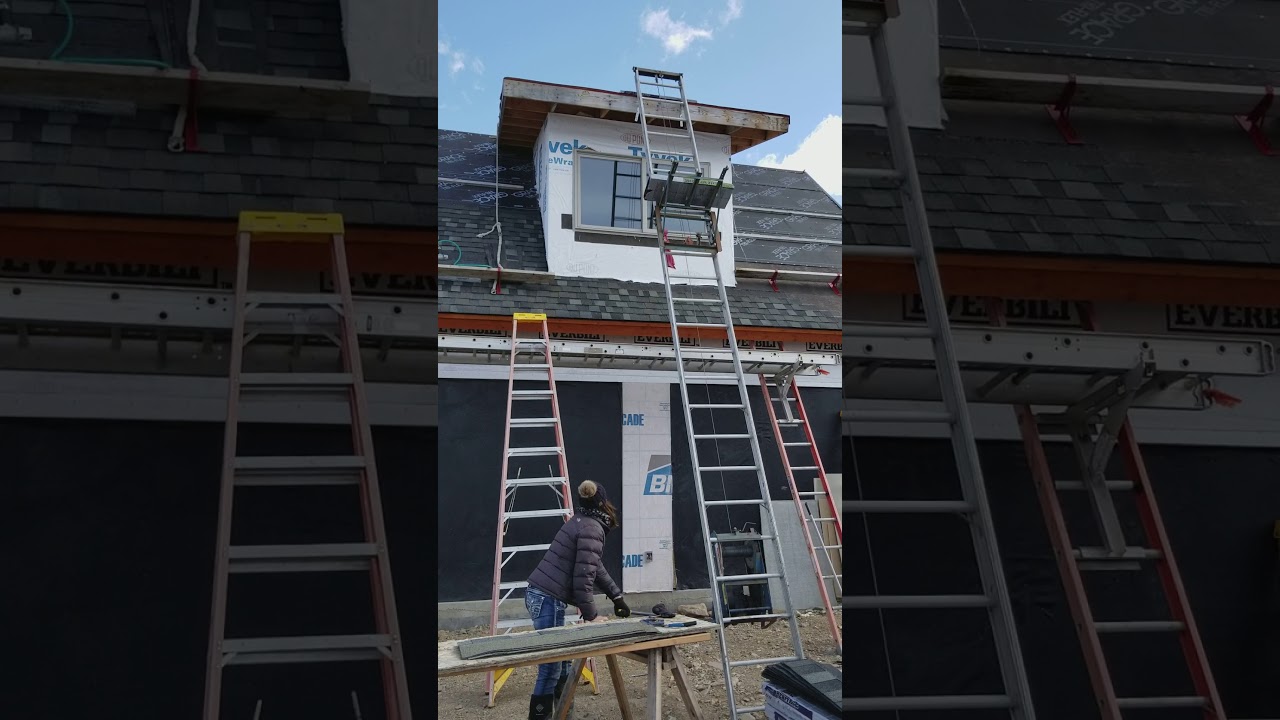 Stacking Shingles on the roof the easy way! - YouTube