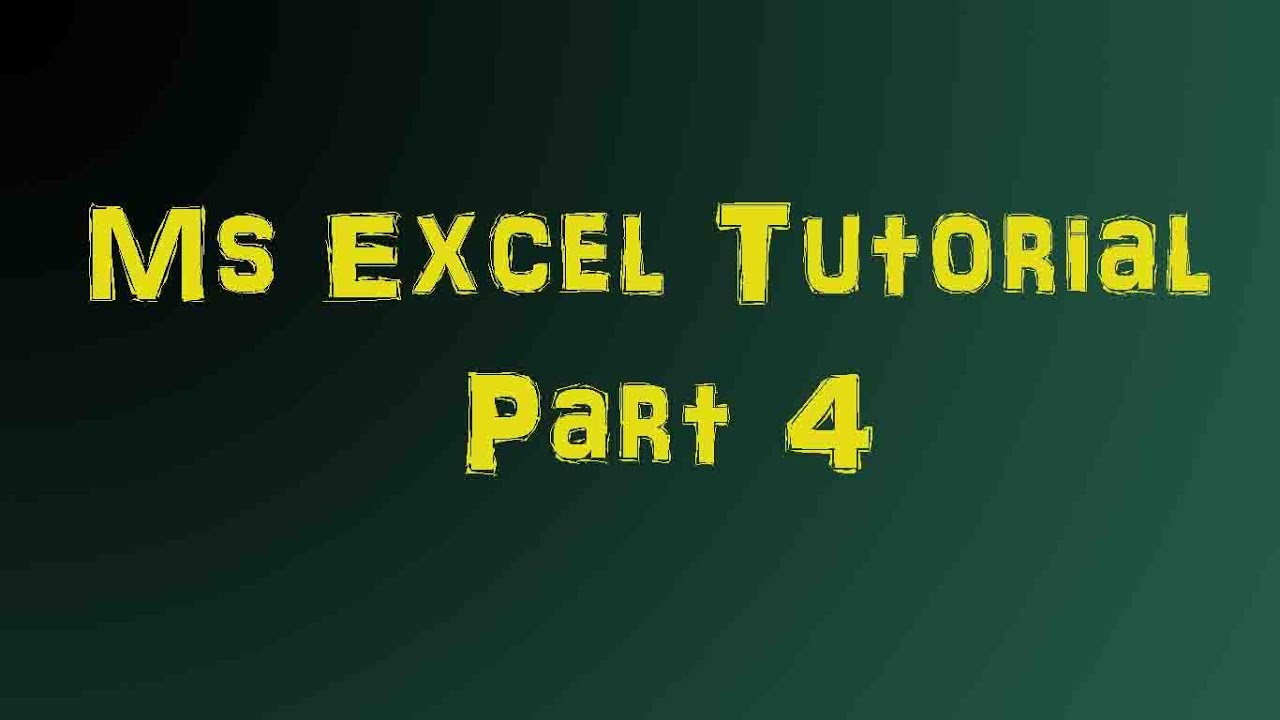 Ms Excel grade 4 | microsoft excel | free ms excel - YouTube