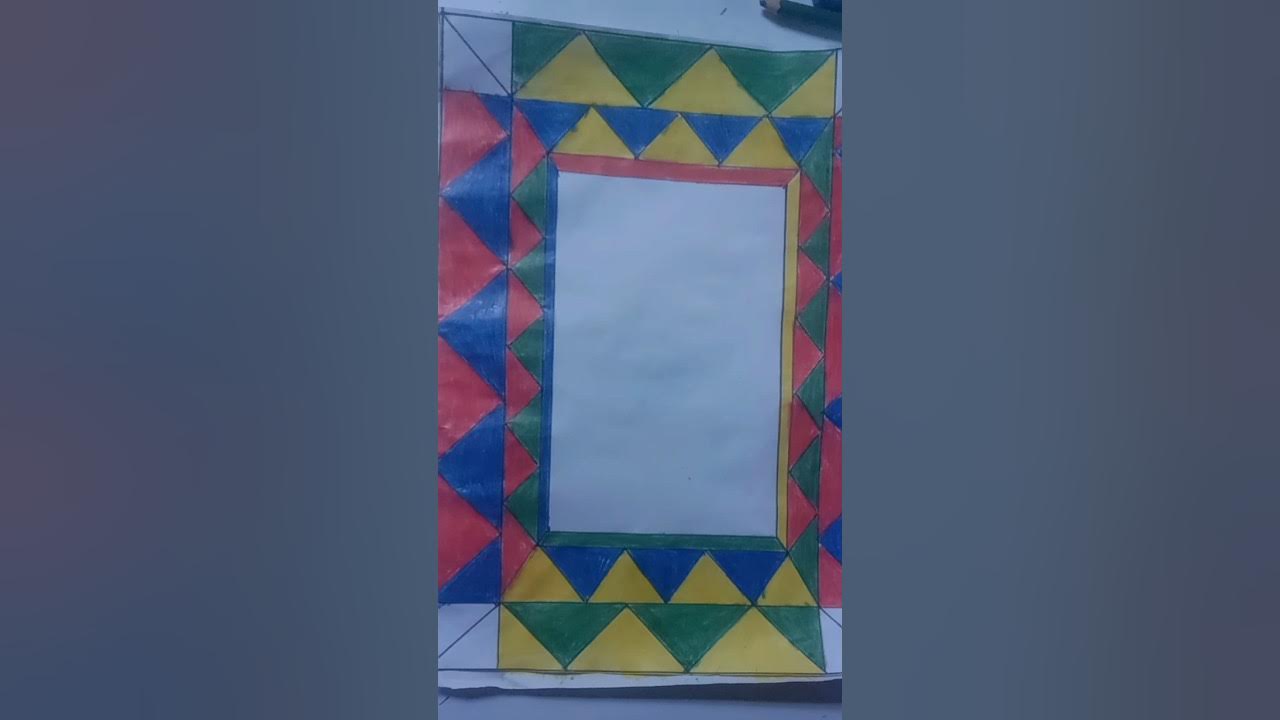 Easy cover page drawing for notebook - YouTube