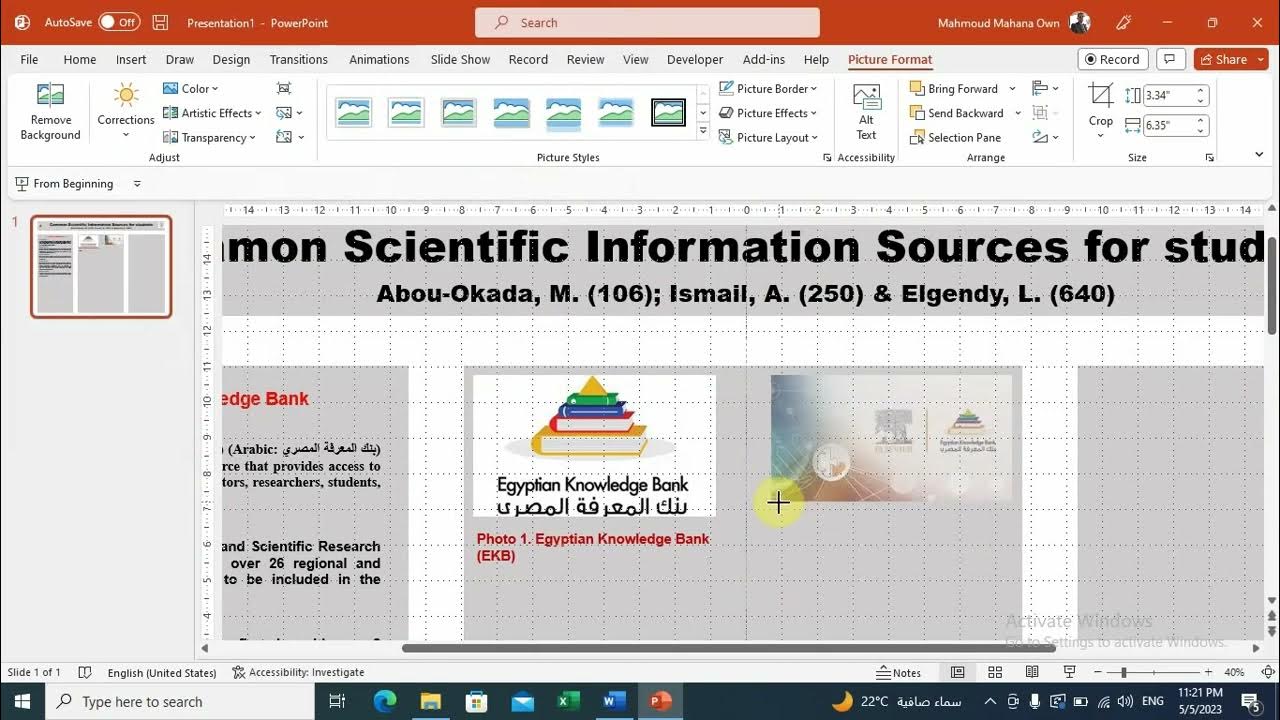 6. Poster Design Using Microsoft PowerPoint - Part 5: Insert Pictures and Captions - YouTube