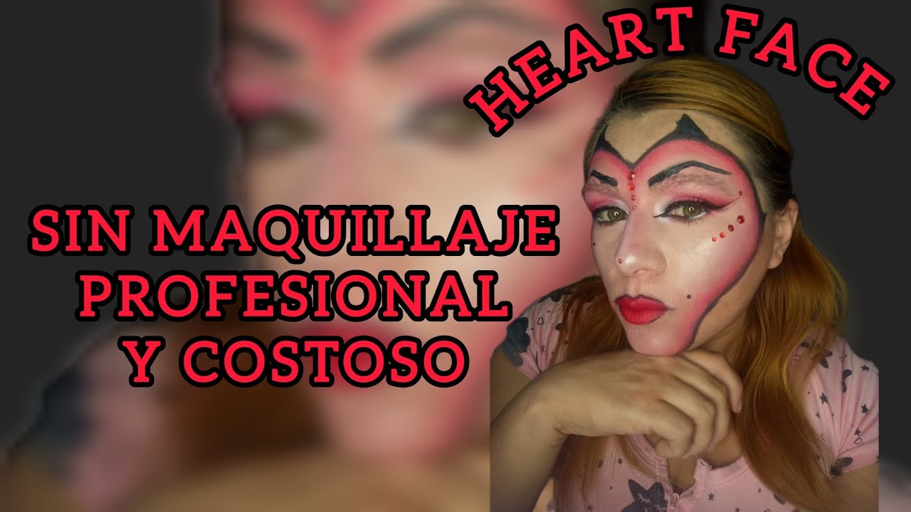 HEART FACE, maquillaje fácil tutorial - YouTube