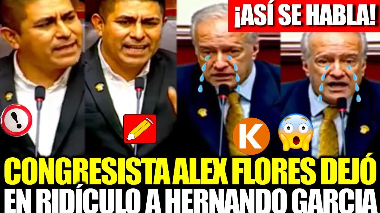 VALIENTE CONGRESISTA ALEX FLORES DEJÓ EN RIDÍCULO A FUJIMORISTA HERNANDO GUERRA - YouTube