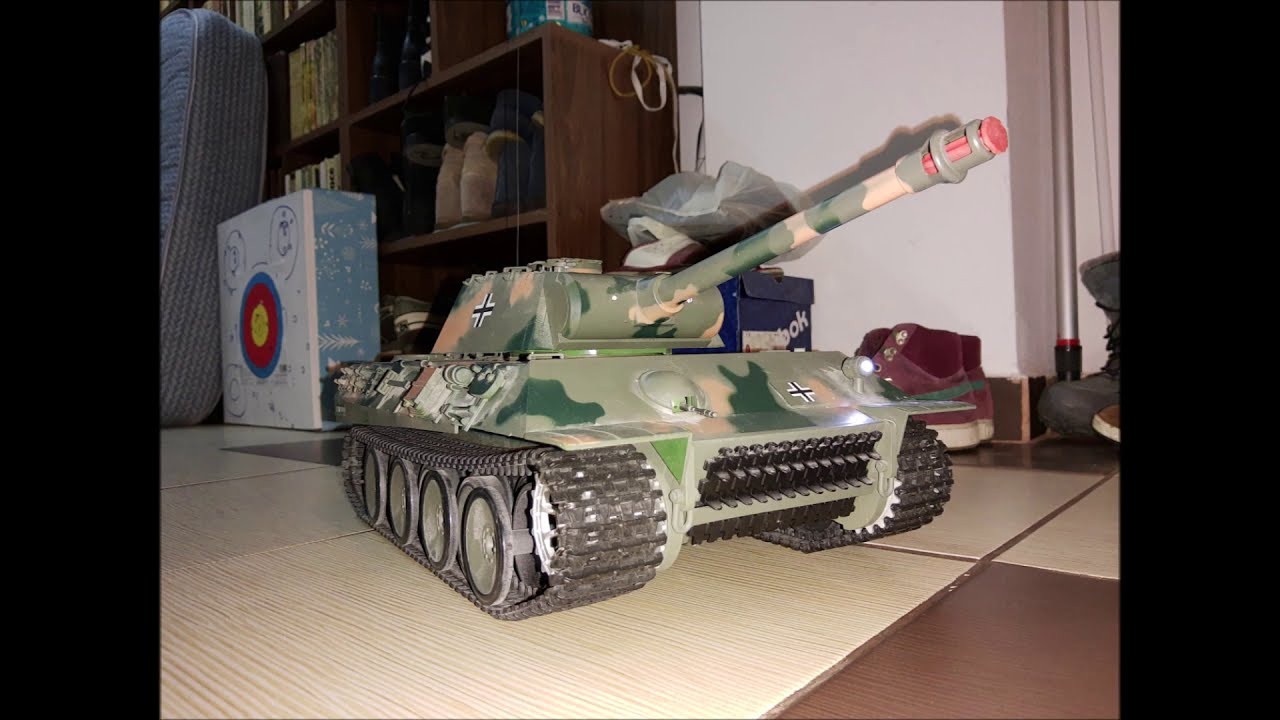 Tanc radiocomandat Panzer 3819; German Panther RC tank with 6 mm BB ...
