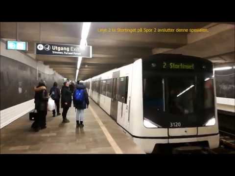 Oslo-Akershus T-bane - Linje 2-2E: Furuset T-banestasjon (Kaos-spesial ...