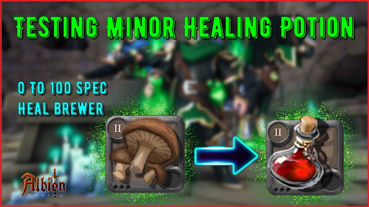 Alchemy Minor Healing Potion 0 to 100 SPEC Albion Online - YouTube