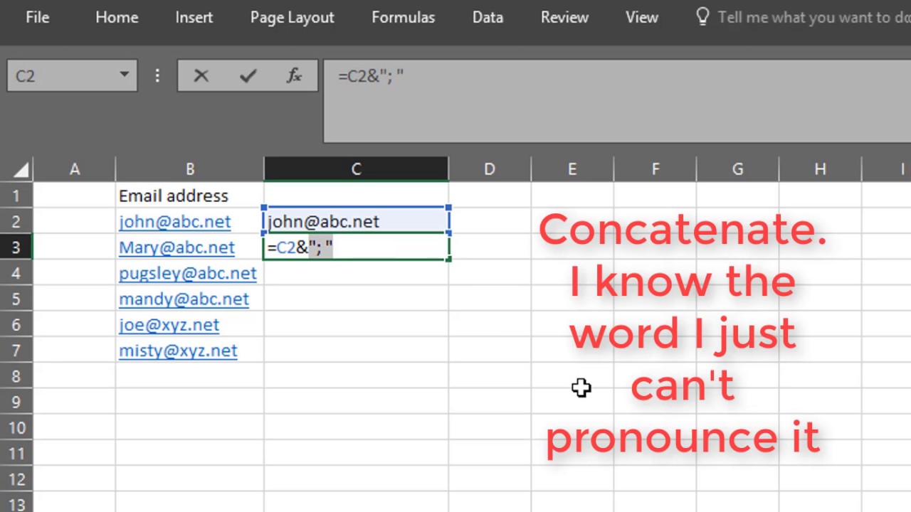 Excel Superhero: Combining a range of cells (list) into a single cell ...