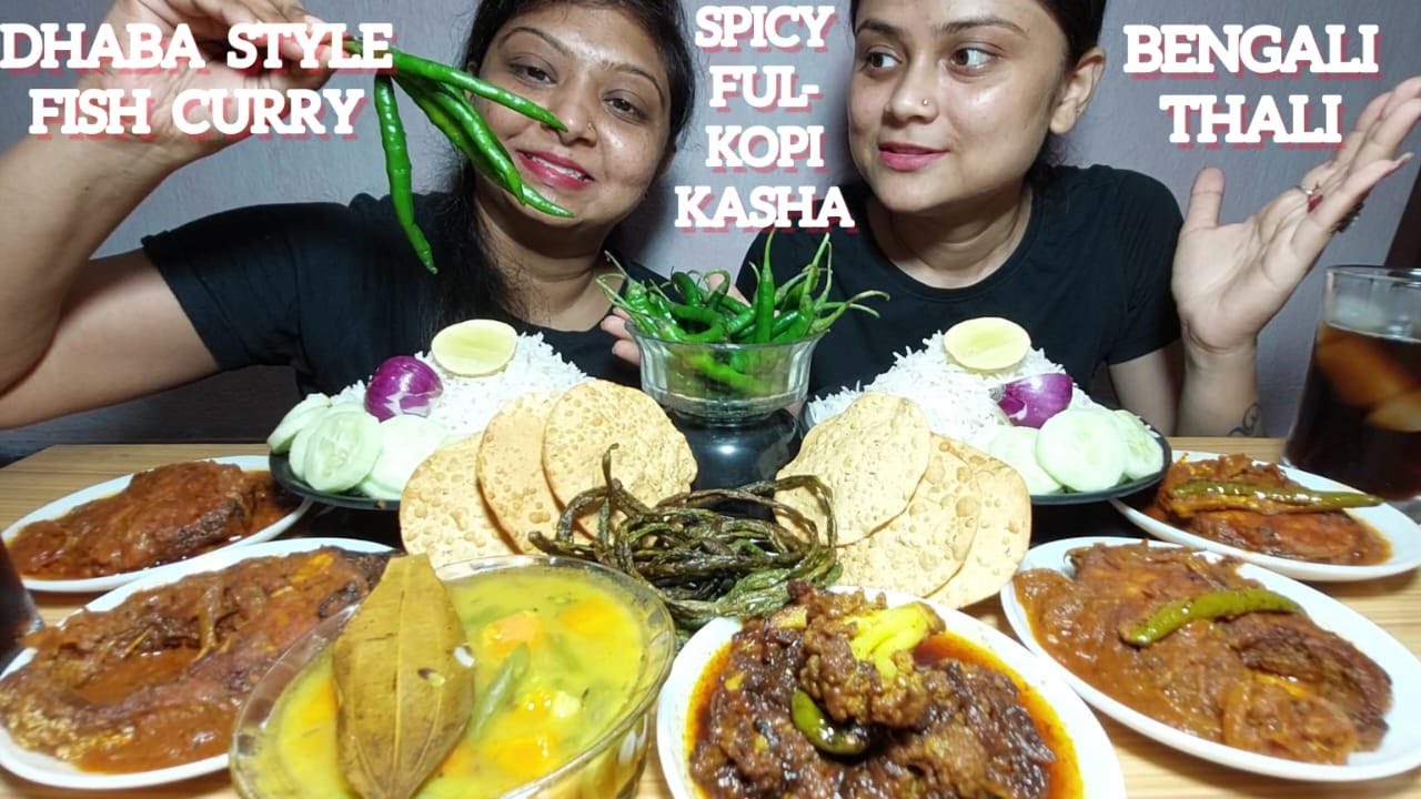 Dhaba Style Fish Curry and Fulkopi Kasha with Basmati Rice || Bengali ...