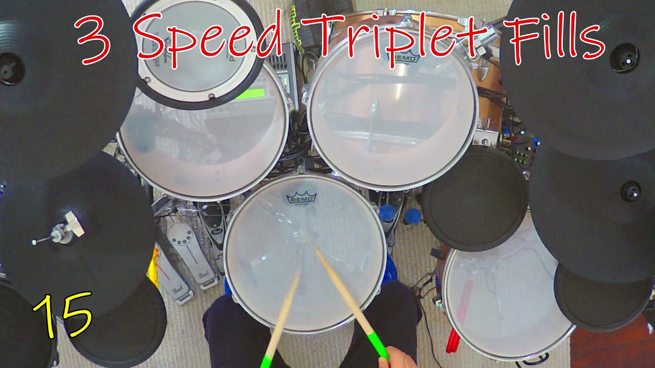 3 Speed Triplet Fills - 15 - YouTube