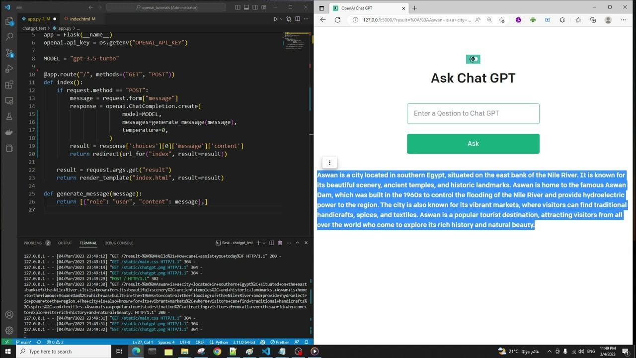 Make your own chatgpt flask app in minutes! - YouTube