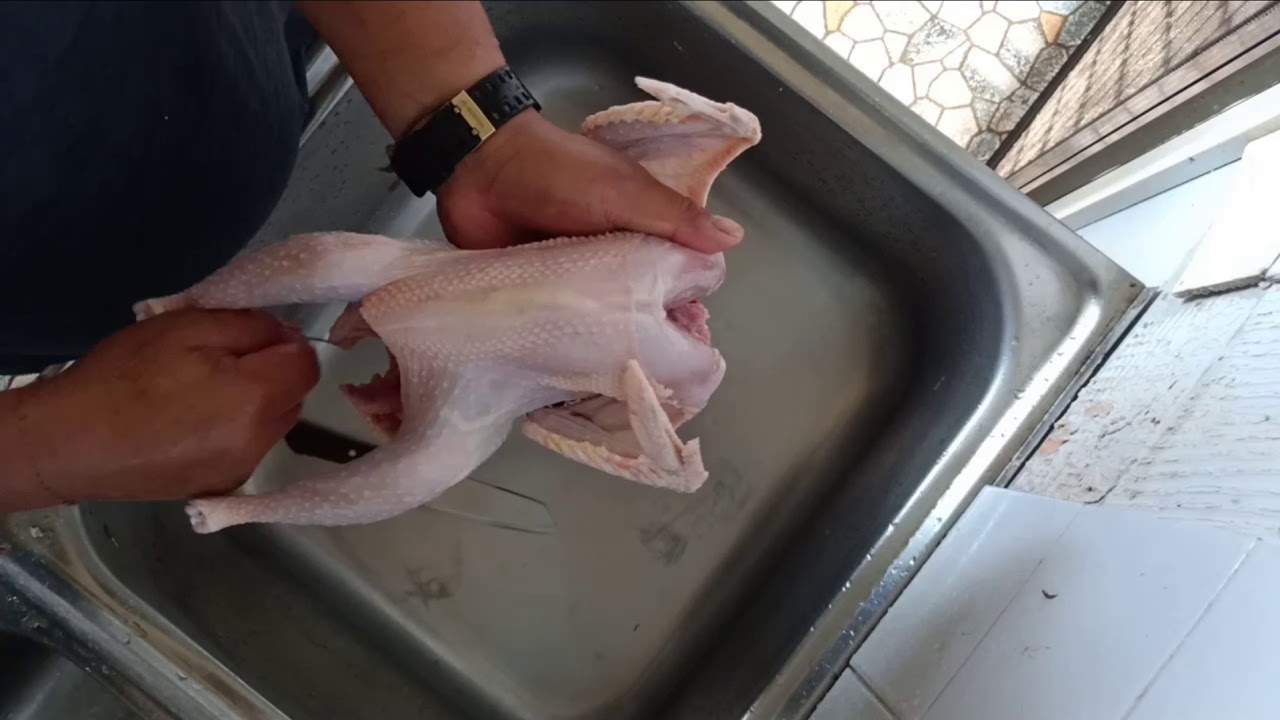 How to clean gut chicken - YouTube