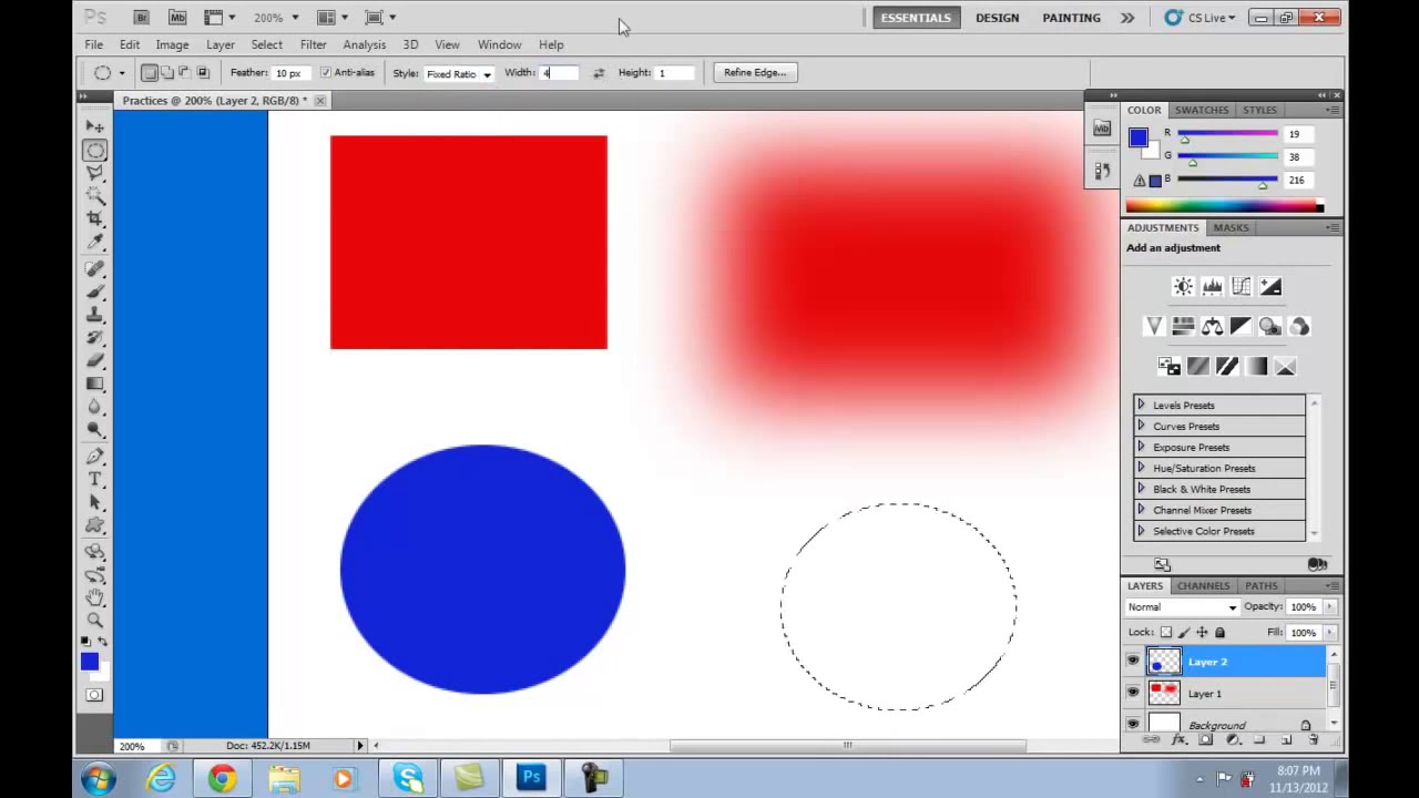 Adobe Photoshop CS5 Part 8 of 40 Selection tool - YouTube