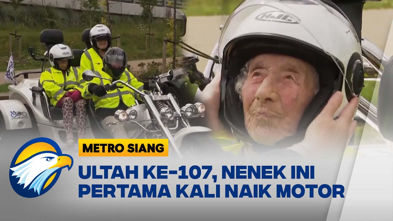 Nenek 107 Tahun Naik Motor Pertama Kali - [Metro Siang] - YouTube