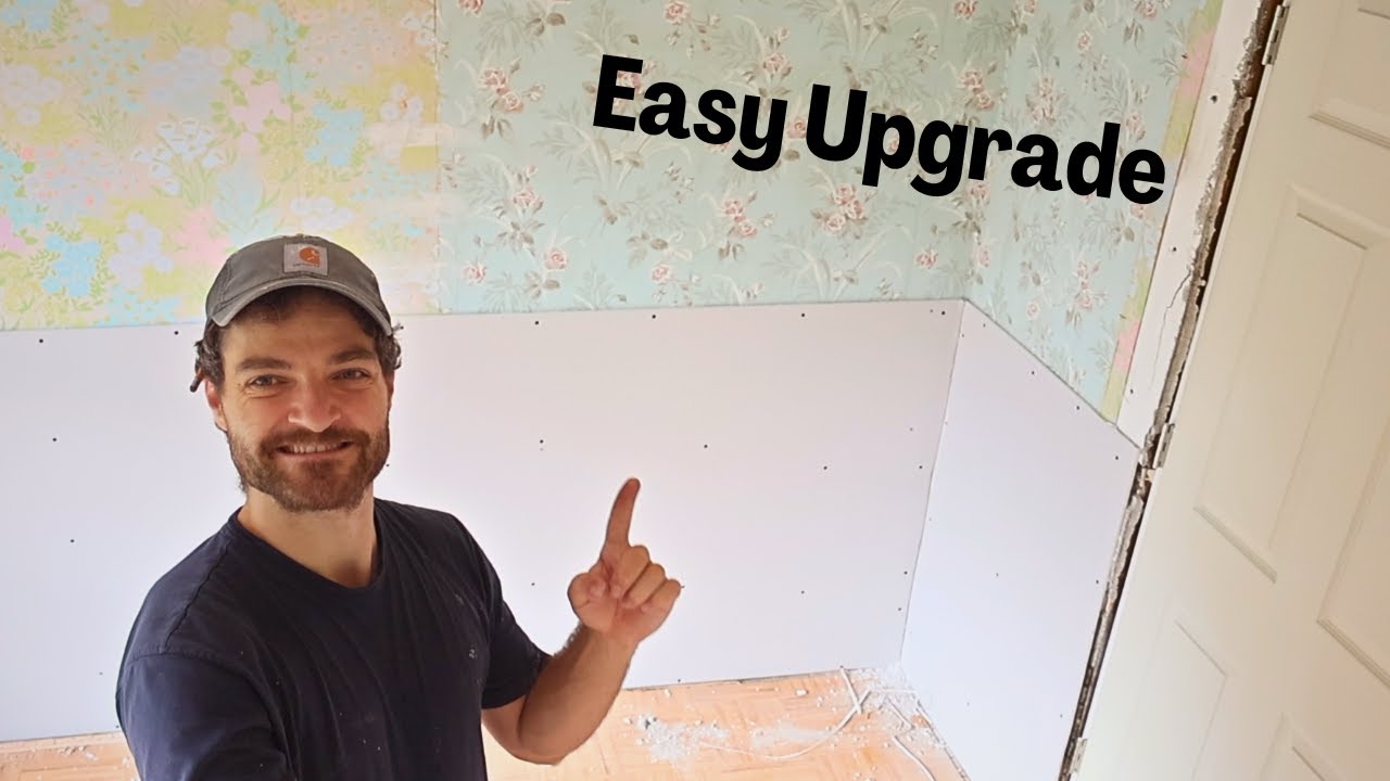 How to Install Wainscoting. Cheap and Easy Wainscot Ideas - YouTube