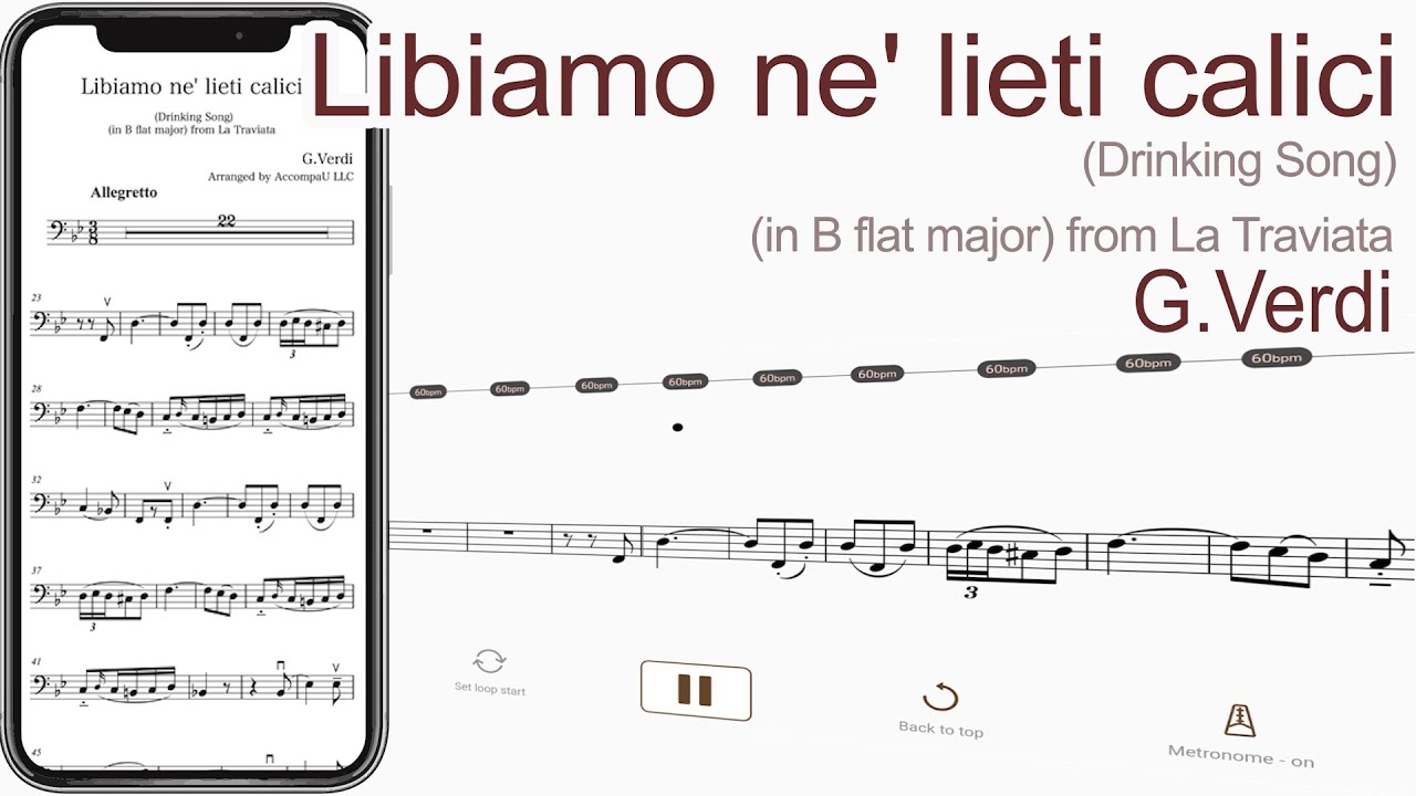 Libiamo ne' lieti calici (Drinking Song) from La Traviata | G.Verdi ...