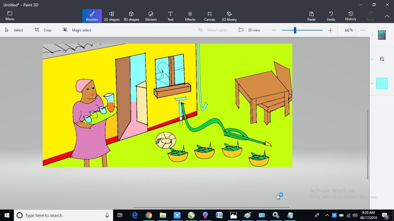 how to draw the outer part of a house - YouTube