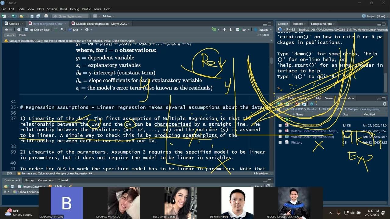 COB516 517 fEB 22, 2025 Intro to Multiple Linear Regression - YouTube