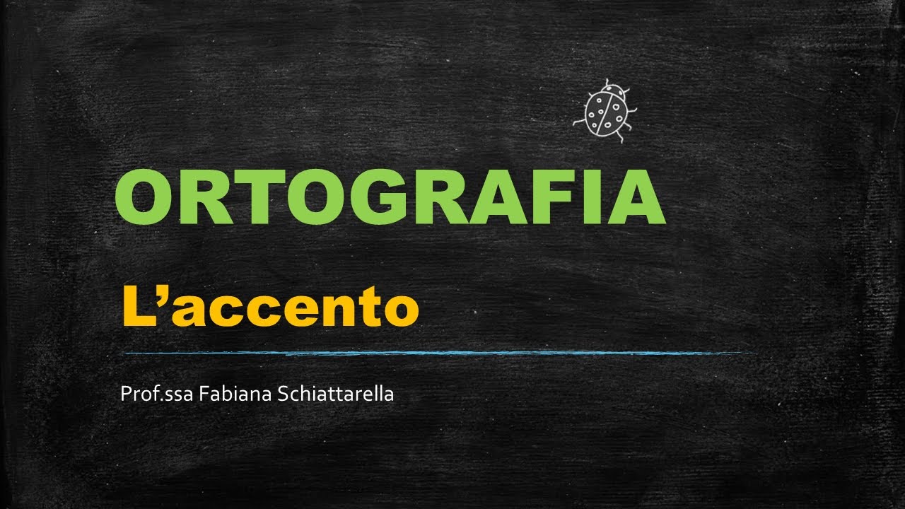 Ortografia l'accento - YouTube