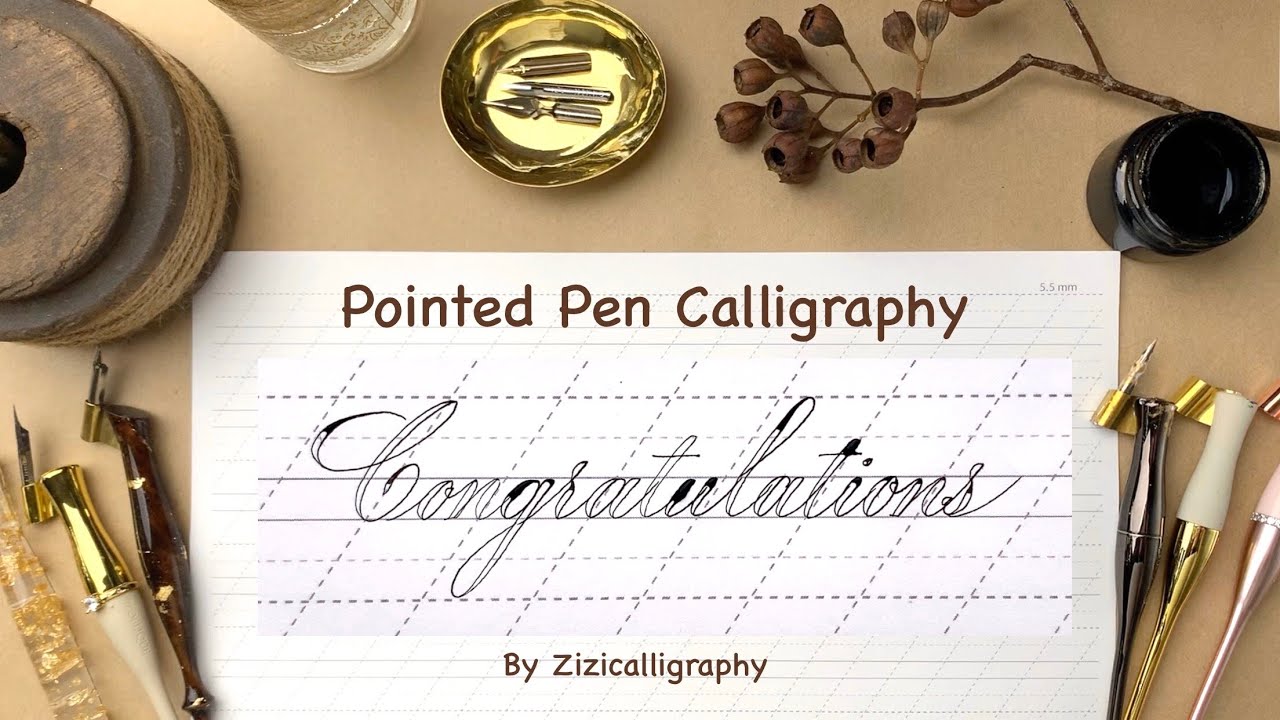 "Congratulations" Pointed Pen Calligraphy by Zizicalligraphy - Epsiode ...
