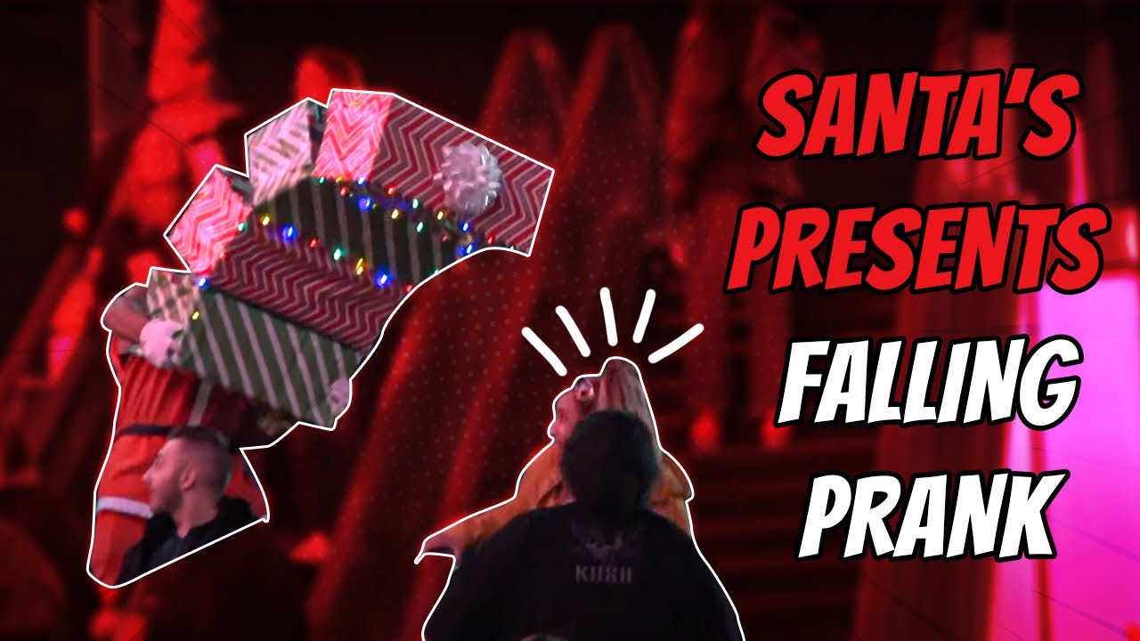 Santa's Falling Presents Prank - YouTube