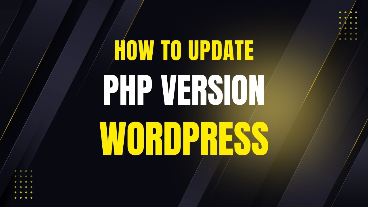 How to update PHP version for wordpress website - YouTube