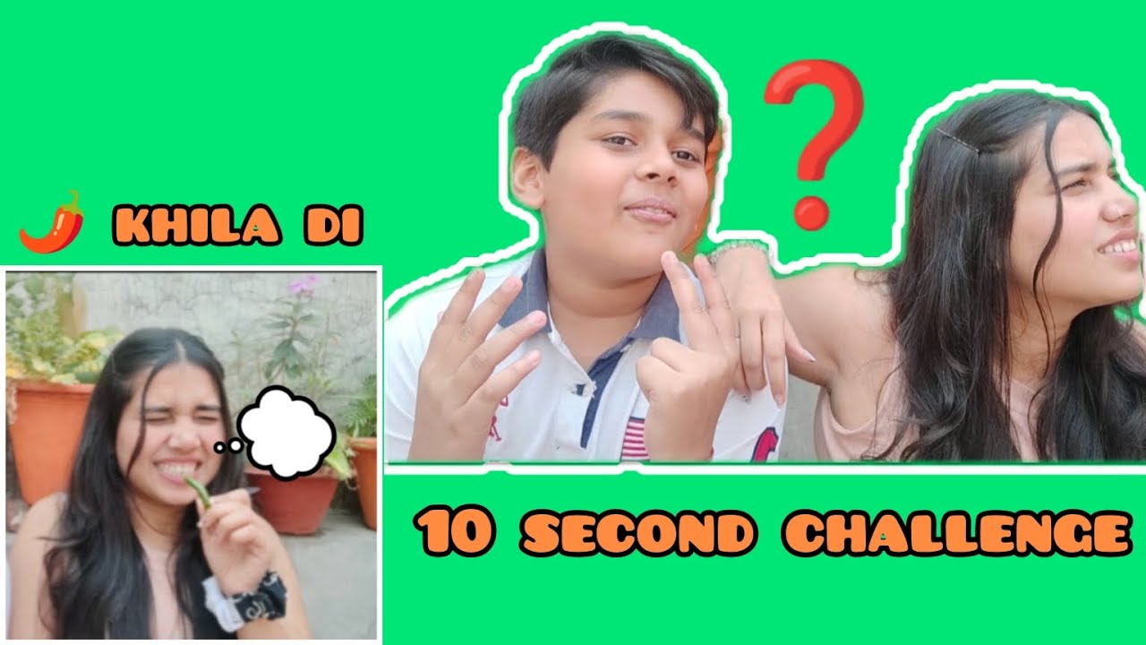 10 Second Challenge w/ Brother⌛|| Vloggify Sakshi - YouTube