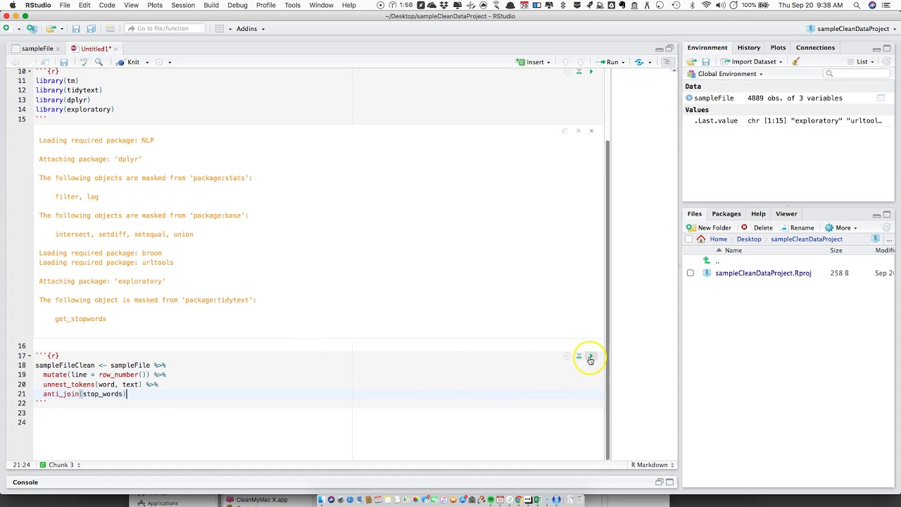 Create Term Document Matrix and Remove Stop Words - YouTube