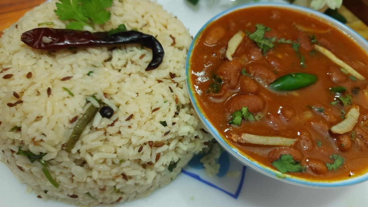 Famous Kashmiri Rajma with Jeera Rice Recipe | Rajma Chawal Recipe ...