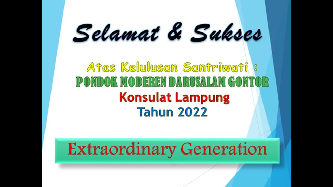 Album Kenangan Extraordinary Generation Konsulat Lampung - YouTube