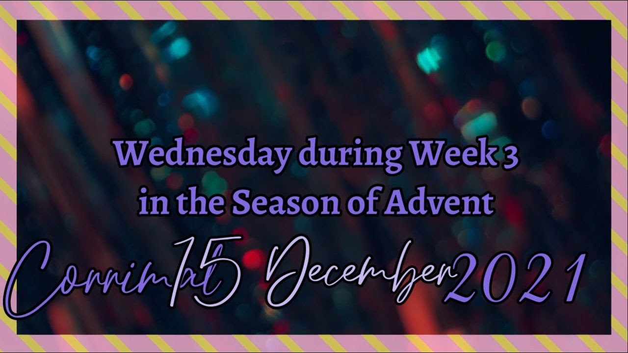 Gospel and Reflection - Wednesday 15 December 2021 - YouTube