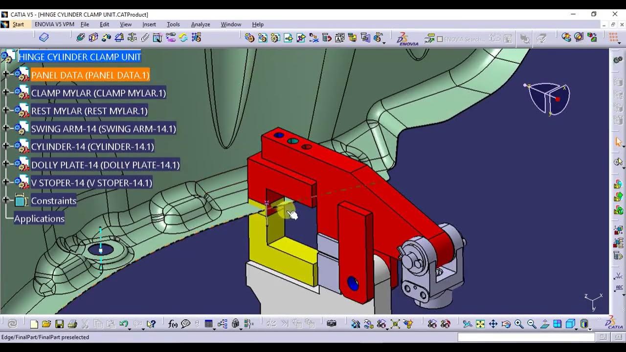 TUTORIAL-03 FOR BIW WELDING FIXTURE SWING UNIT DESIGN OR HINGE CYLINDER ...