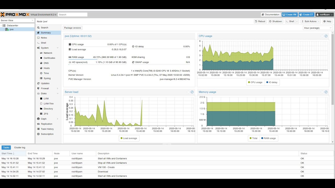 Install Proxmox 6.2-4 - YouTube