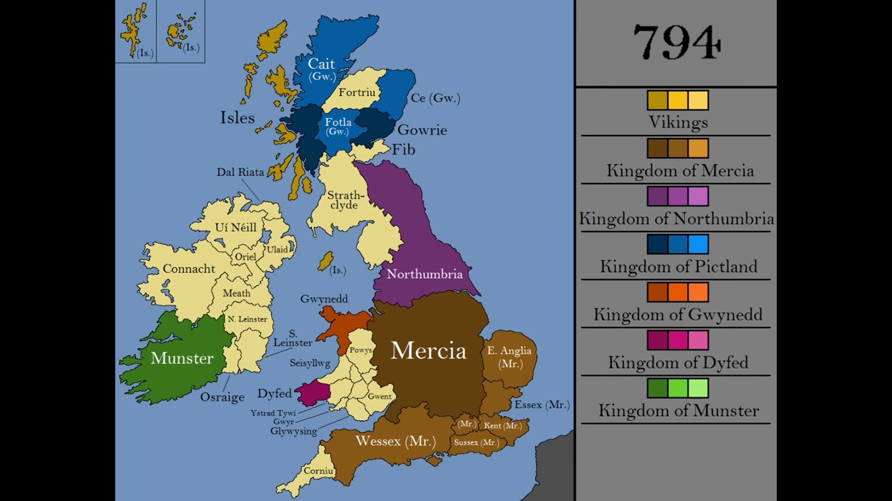 The History of the British Isles Every Year - YouTube