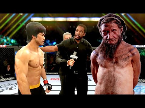 PS5 | Bruce Lee vs. Old Neanderthal Hunter (EA Sports UFC 4) - YouTube