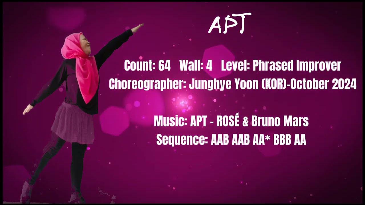 APT. Line dance || Phrased Improver || Junghye Yoon || ROSÉ & Bruno Mars - YouTube